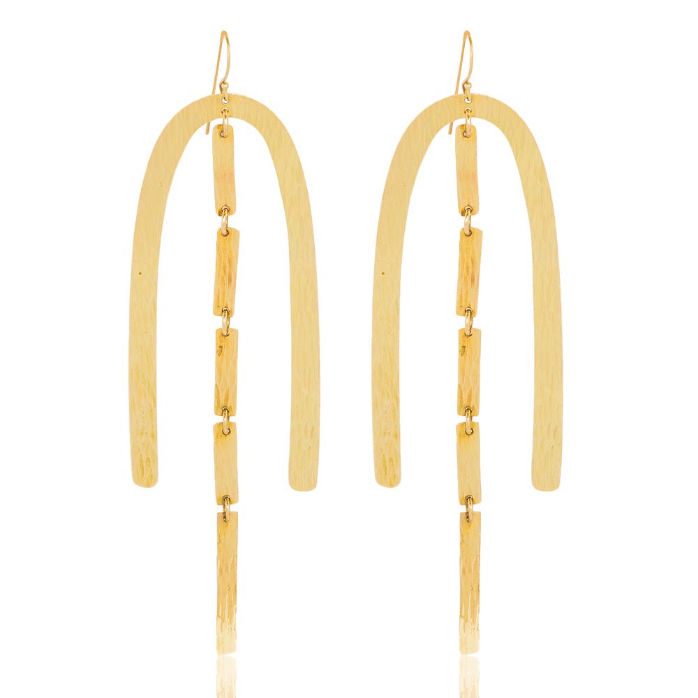 Afro-Amani Earrings – Unique Afro-Inspired Brass Design | Adele Dejak