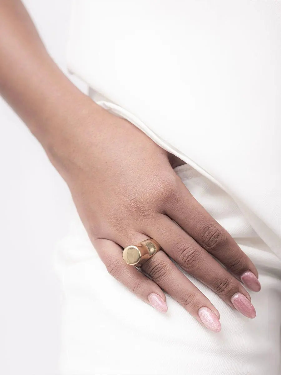 Bold Round Brass Ring for Everyday Style | Adele Dejak